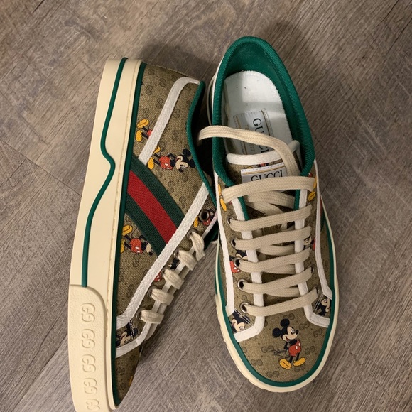 Gucci | Shoes | Gucci Disney Mikey Mouse Sneakers With Gg Guccis Sims ...
